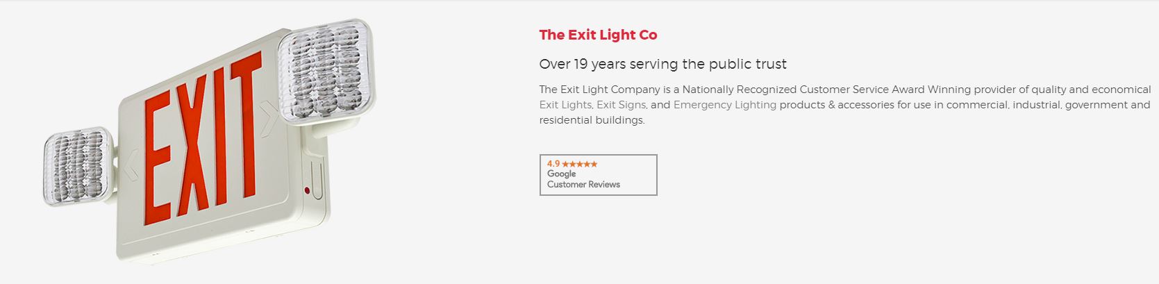 The Exit Light Co. Launches New Website | The Exit Light Co., Inc. Blog