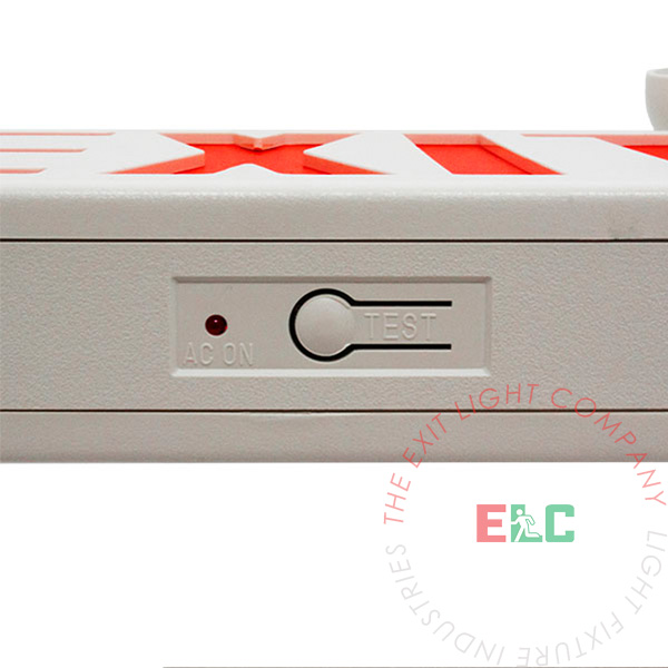 LFI Lights Compact Safety Operated Red Exit Sign & Emergency LED Light ...