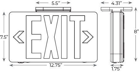 Custom Exit Signs | EX-CU-AREA-OF-REFUGE | Exit Light Co.